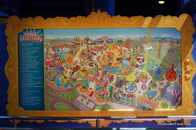 Universal Studios Hollywood The Simpsons Ride Map